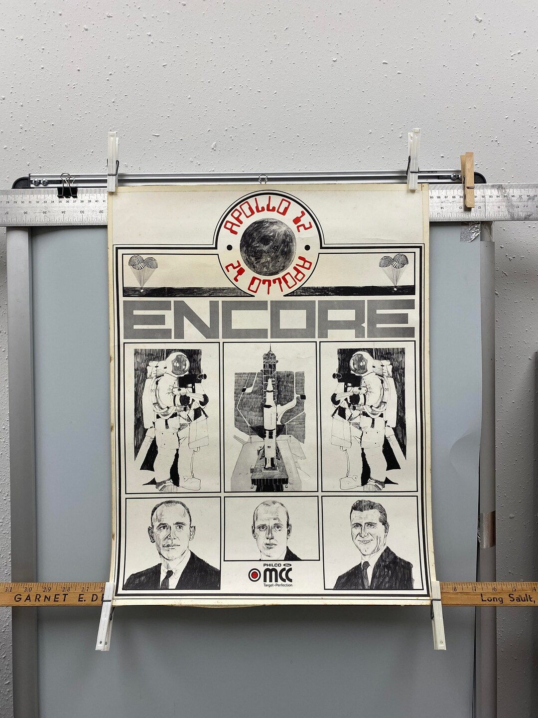 1969 Apollo 12 Poster NASA, Space, MCC, Ford, Philco, Advertising ...