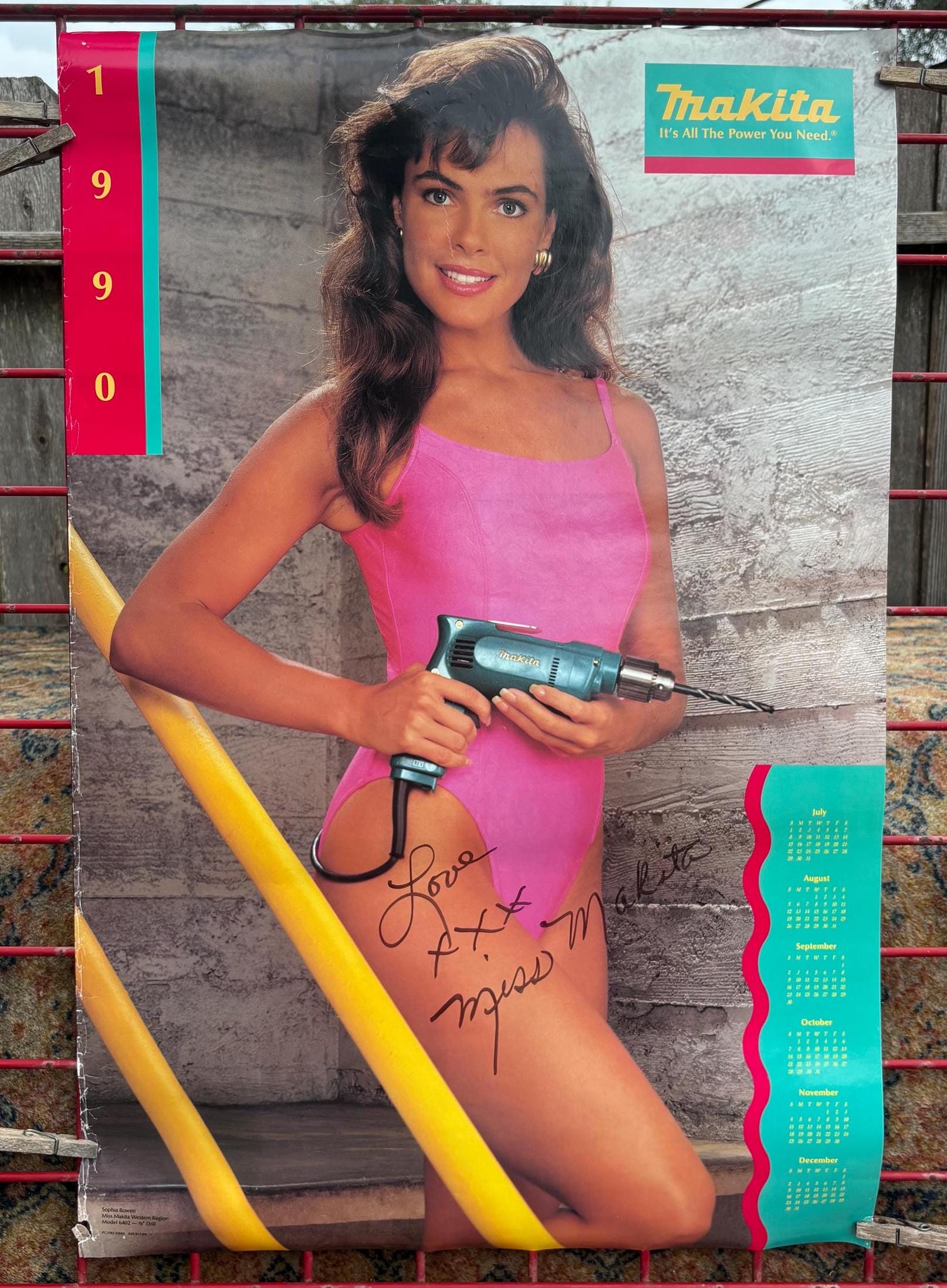 1990 MISS MAKITA , Poster, Calendar, Sophia Bowen & Katherine Gorzel, Pinup Girls, Models, Tool ...