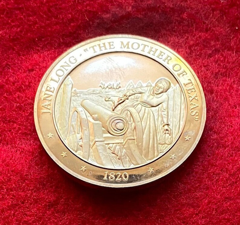 1968 Jane Long, Mother of Texas, 1821, Franklin Mint, Coin, Medal ...