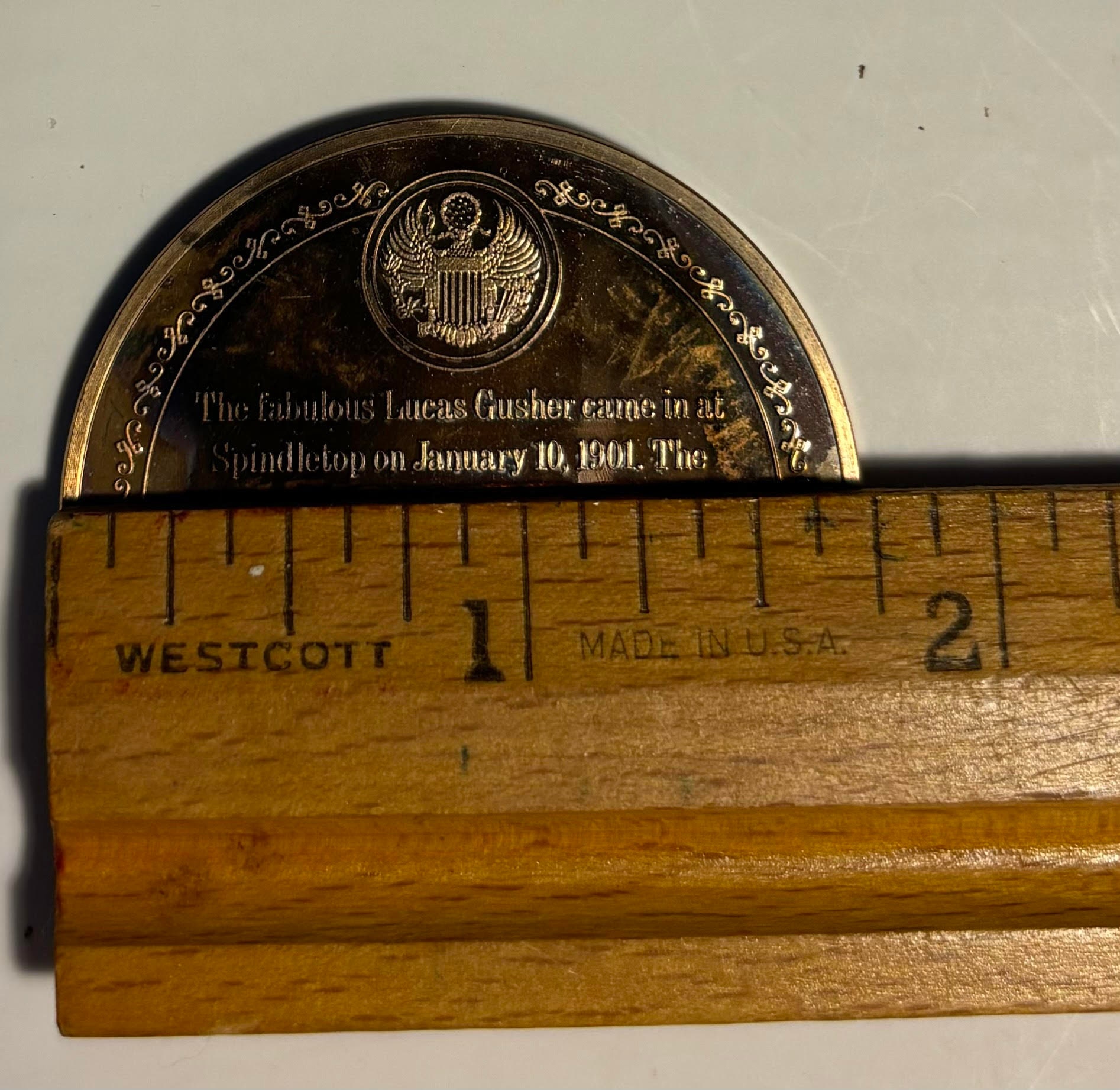 1968 Franklin Mint, Lucas Gusher, Spindle Top Oil Field 1901, Coin ...