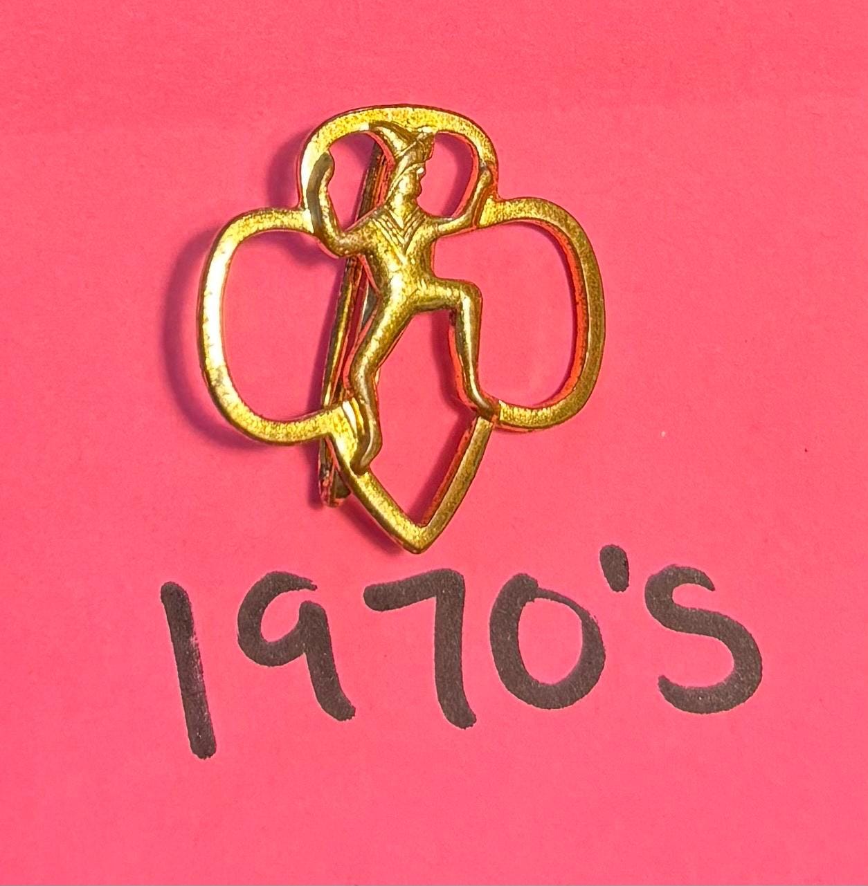 1960's & 1970's GIRL SCOUT BROWNIE Trefoil Pin, Pair Scouting Pins ...