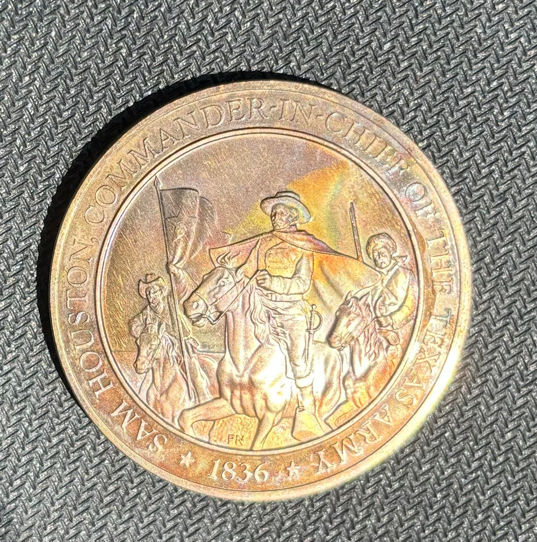 1968 SAM HOUSTON Commander of Texas Army 1836, Coin, Numismatic, Texans ...