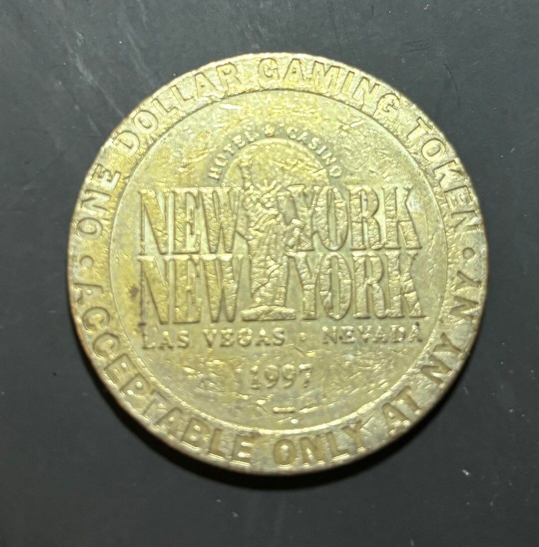 Casino Token 1997 NY NY One Dollar Gaming, New York New York Hotel ...