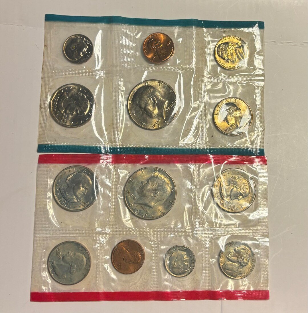 1980 Uncirculated Coin Set U.S. Mint Original Goverment Packaging High ...