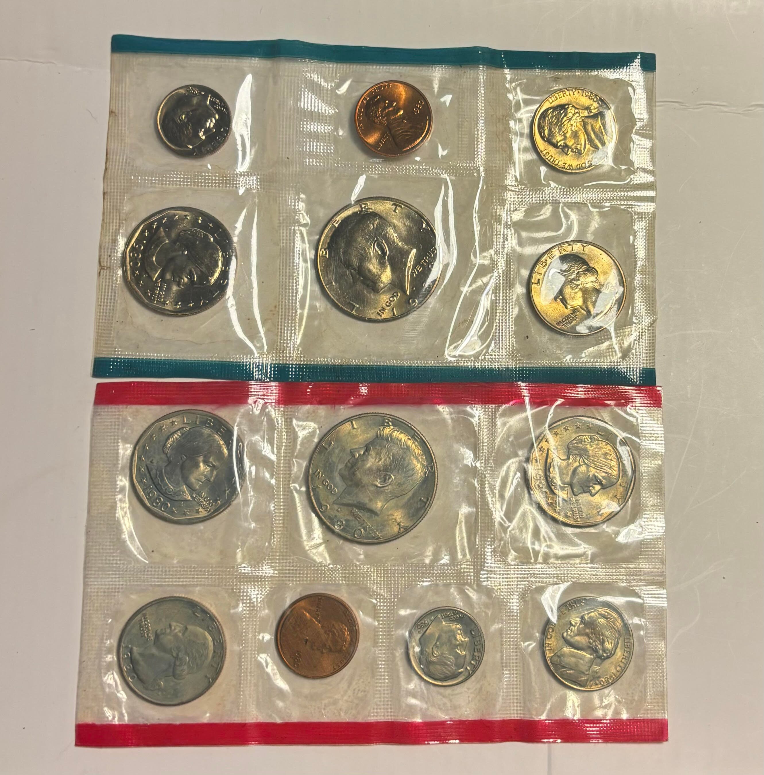 1980 Uncirculated Coin Set U.S. Mint Original Goverment Packaging High ...