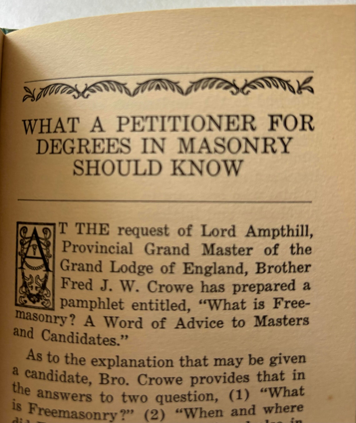 MASONIC PHILOSOPHY Ten Short Lessons C1934, Masonry, Masons ...