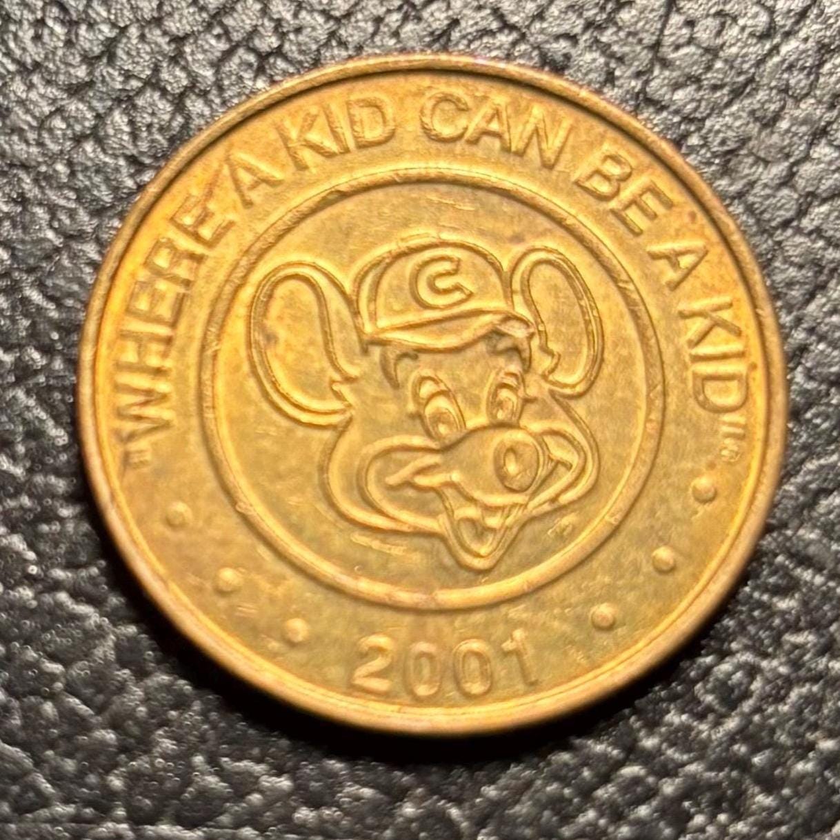 2000 2001 Chuck E Cheese's Tokens 5 Prize Token, Five X Chucky Cheese ...