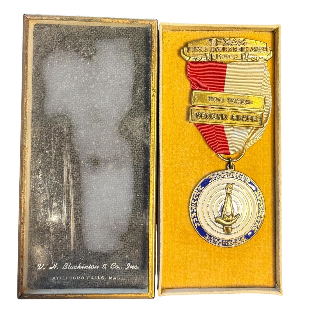 Edit 1956 TEXAS Muzzle Loading Rifle Association, Medal, 200 Yards ...