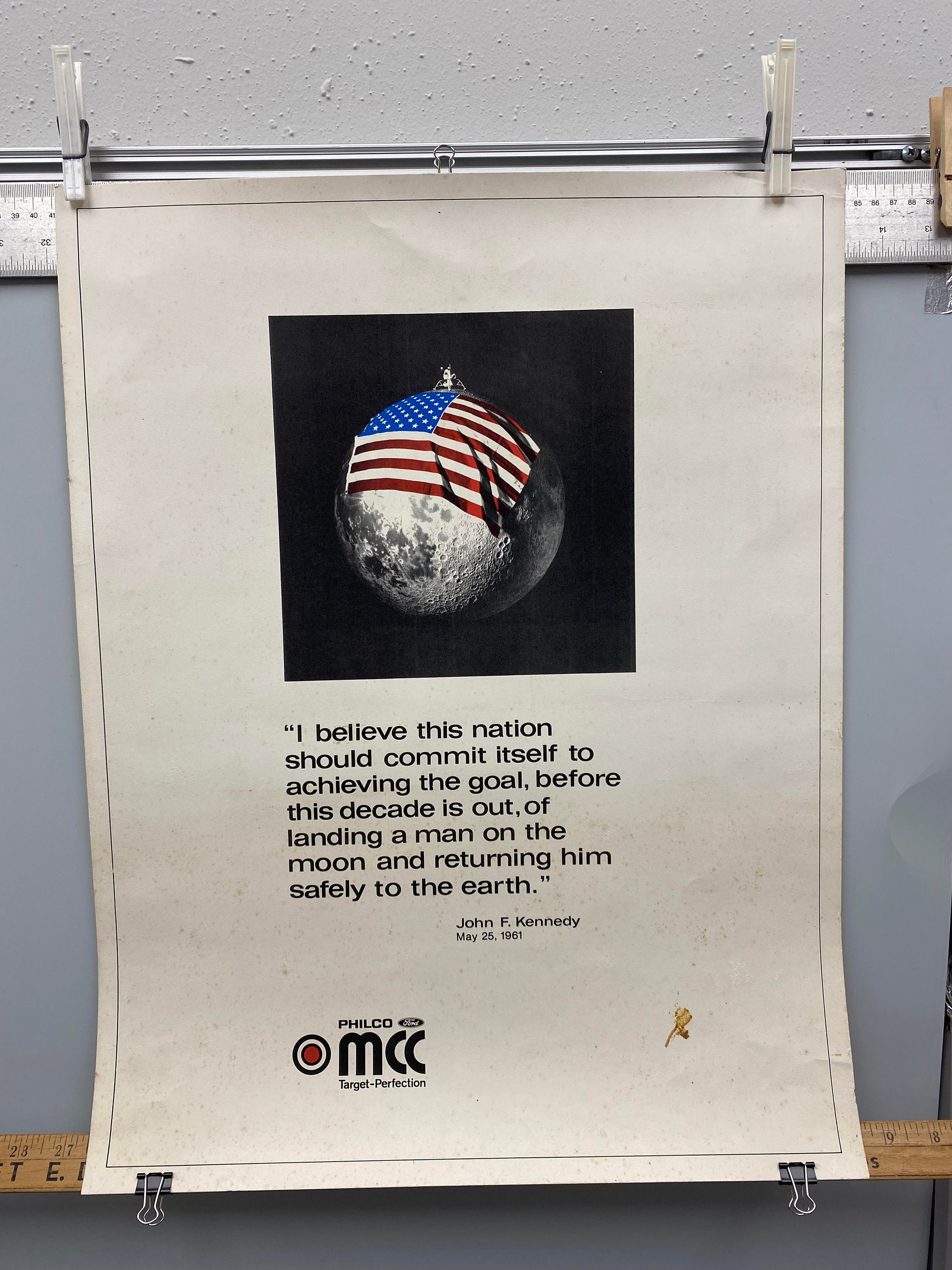 1969 Apollo 11 Lunar Lander on the Moon Poster NASA Space MCC Ford ...