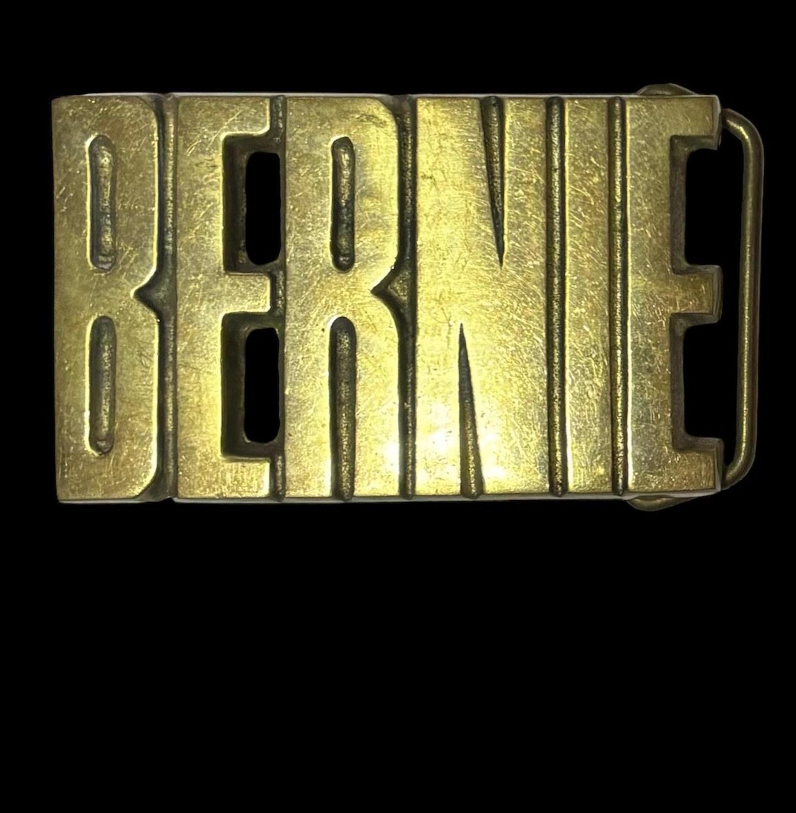 Vintage 1978 BERNIE Solid Brass Belt Buckle, BBB Baron Buckle, Taiwan ...