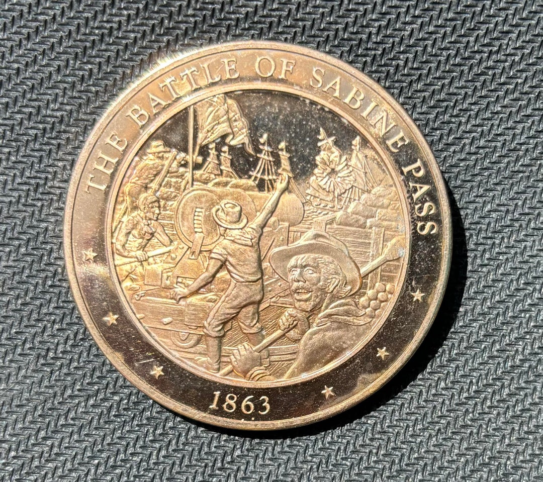 Coin 1968 Battle of SABINE PASS 1863, Coins, Numismatica, Texans ...