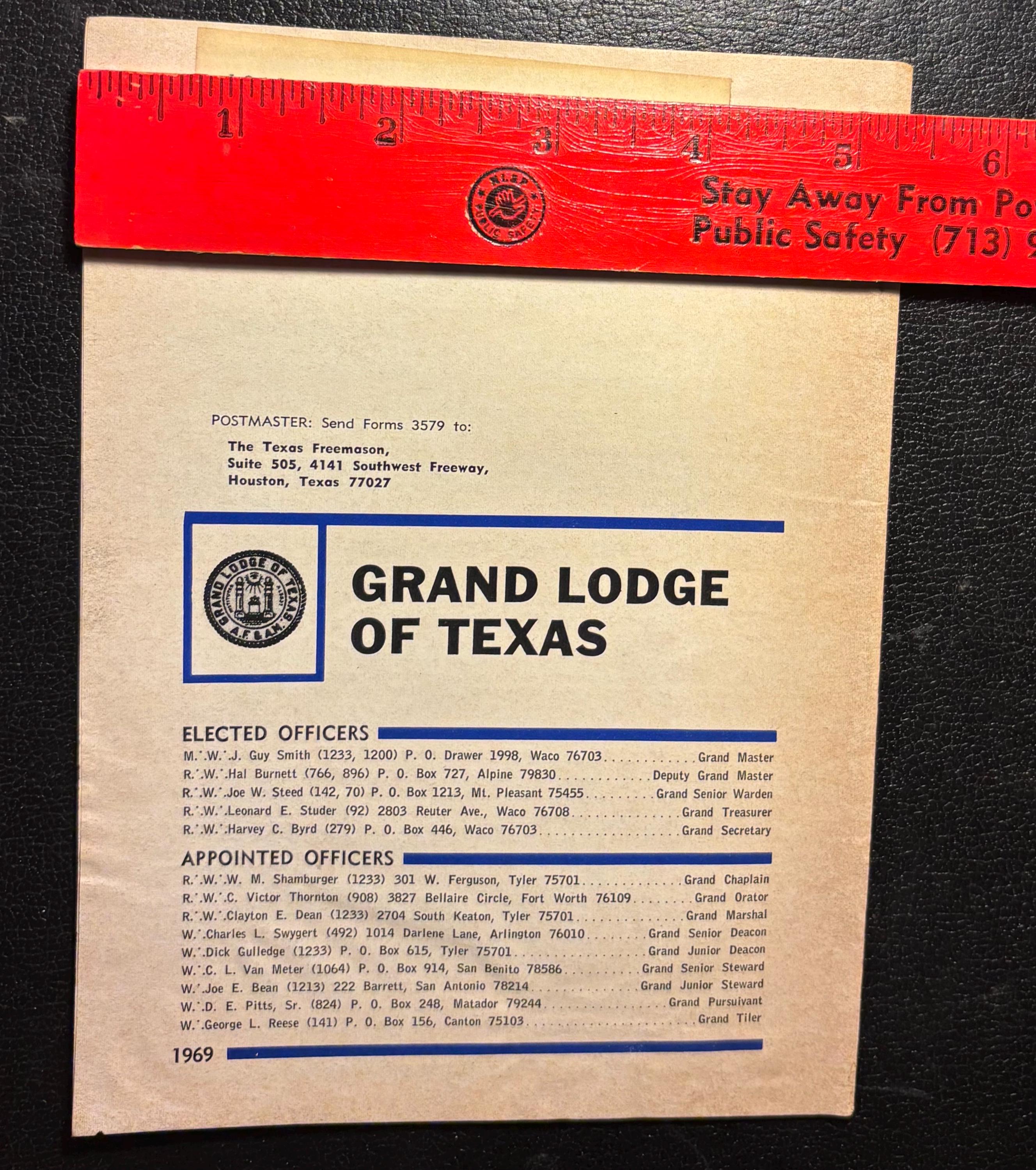 1969 August the Texas Freemason, First Mason on the Moon Edwin E ...