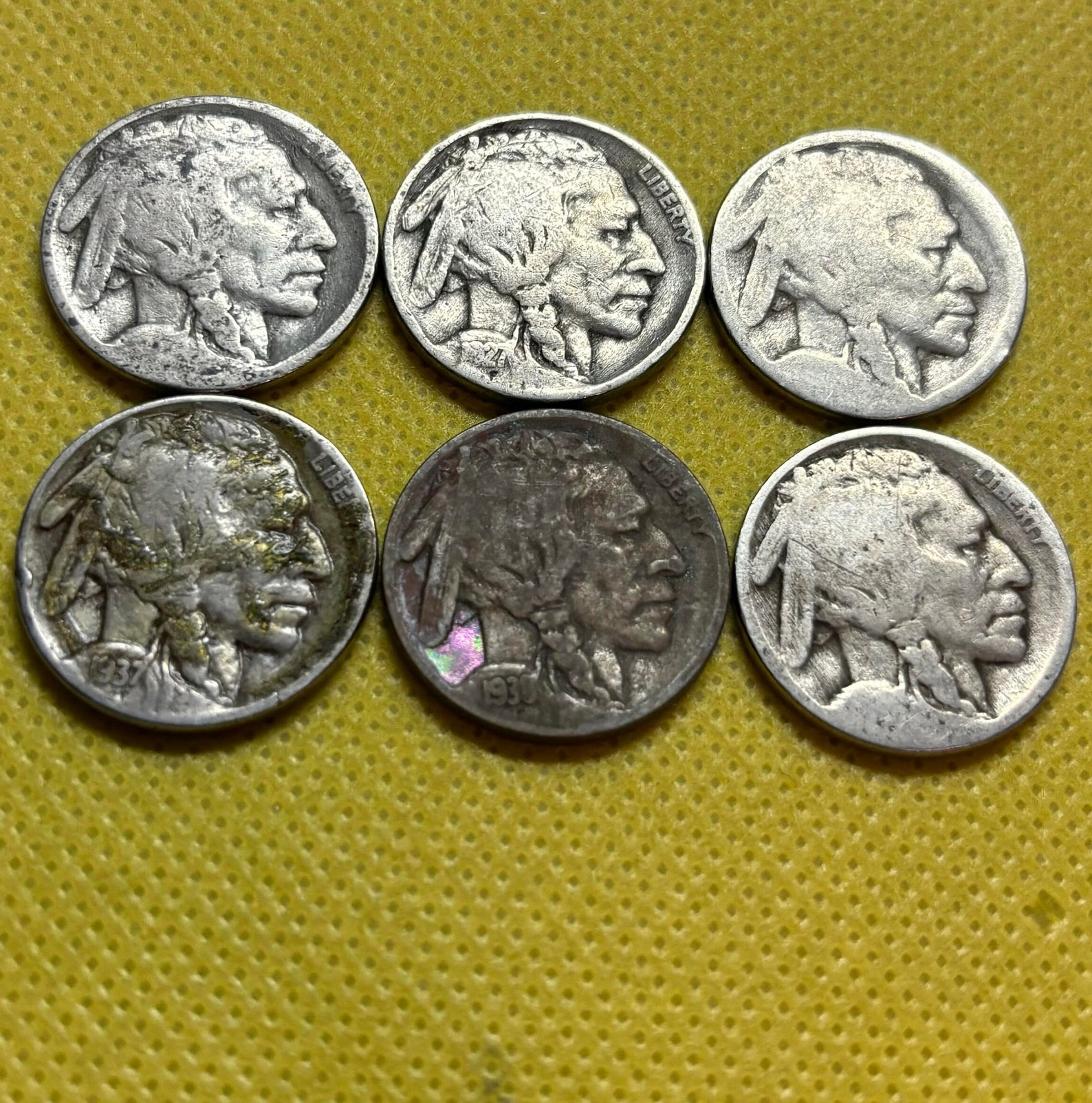 Vintage 1930's Buffalo Nickels, Indian Head, Nickel Coin, Money ...