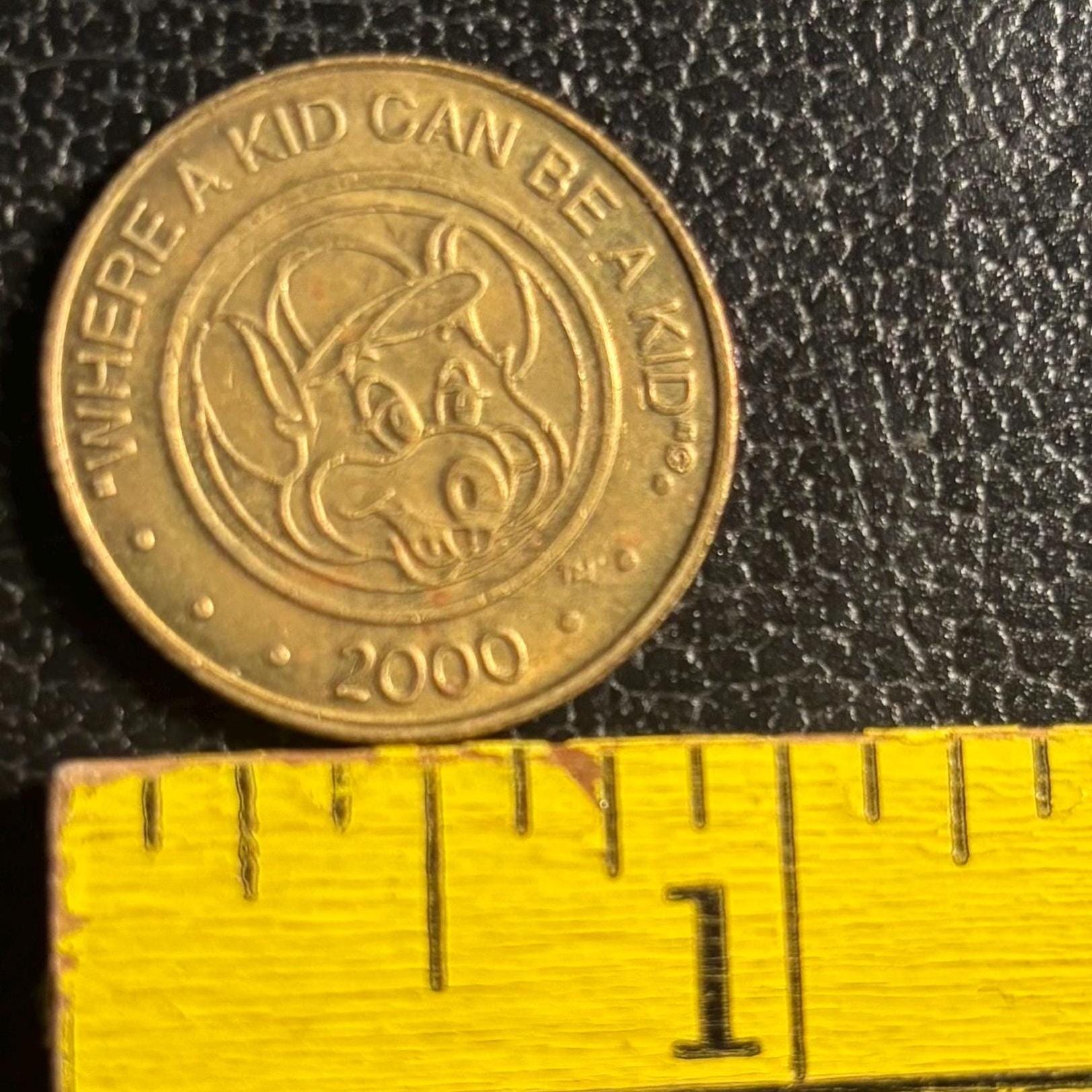 2000 2001 Chuck E Cheese's Tokens 5 Prize Token, Five X Chucky Cheese ...