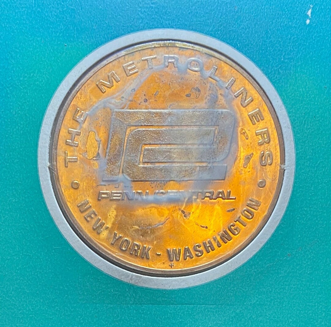 1969 Penn Central High Speed Train Souvenir Coin Medal Token - Etsy