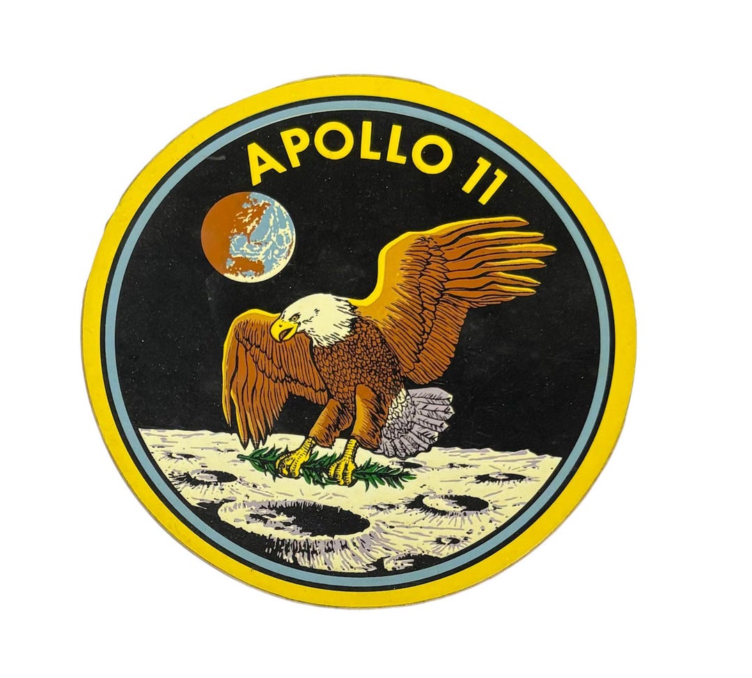 1969 Apollo II NASA Vintage Decal, Sticker, Collectable, Space, Moon ...