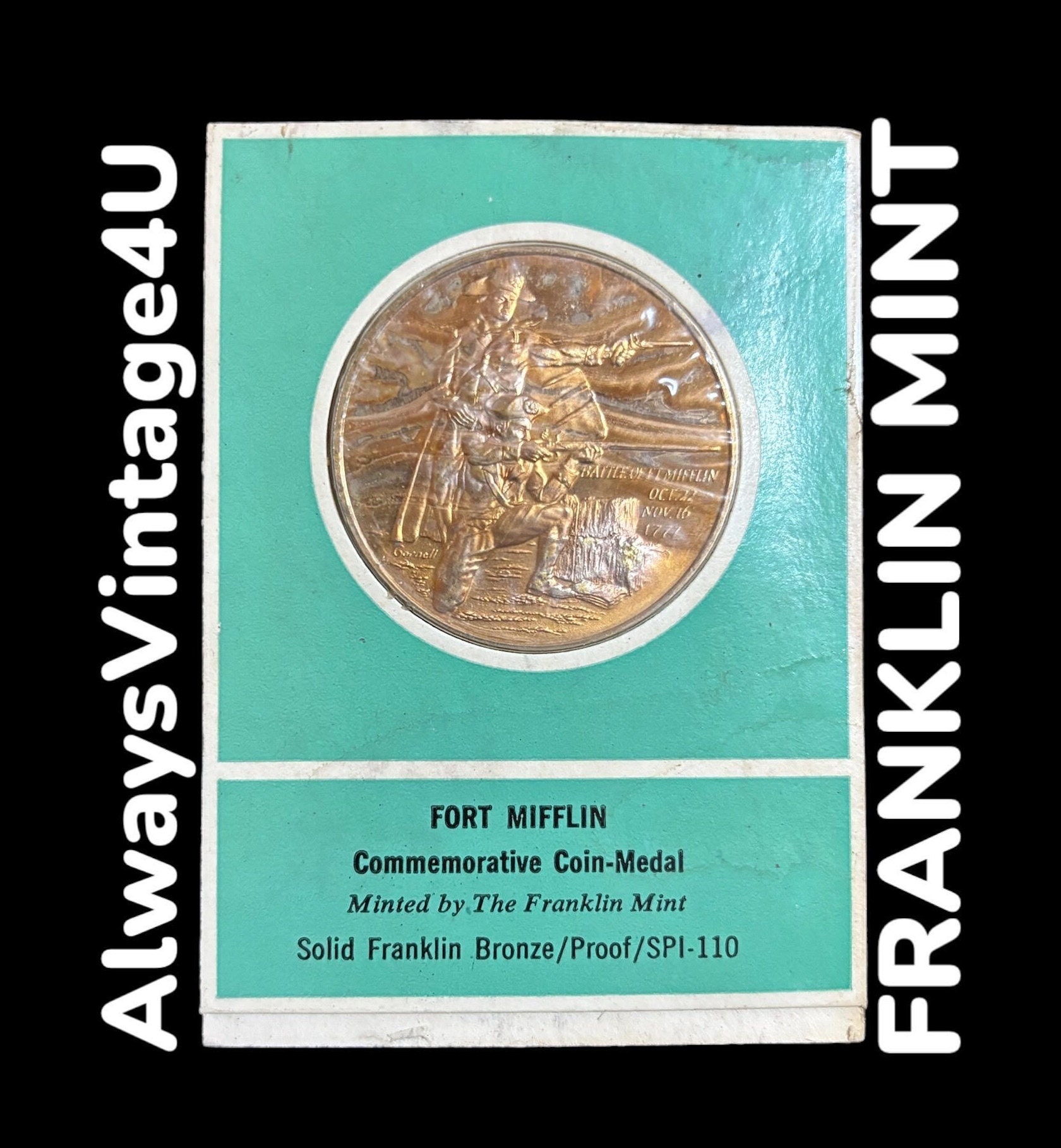 Vintage 1969 FORT MIFFLIN, Battle of Mifflin 1777, General Washington ...