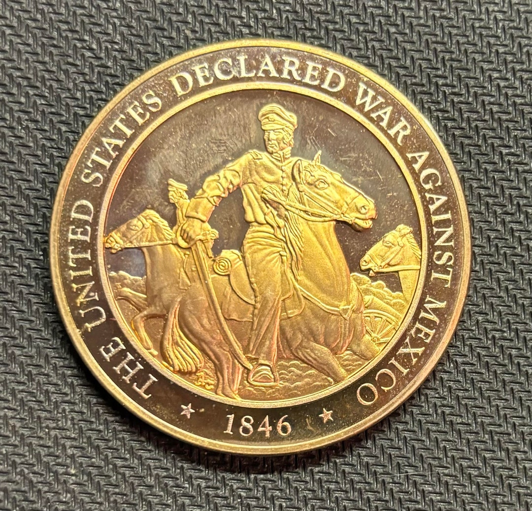 1968 United States Declared War Against Mexico 1846, Coin, Medallion ...