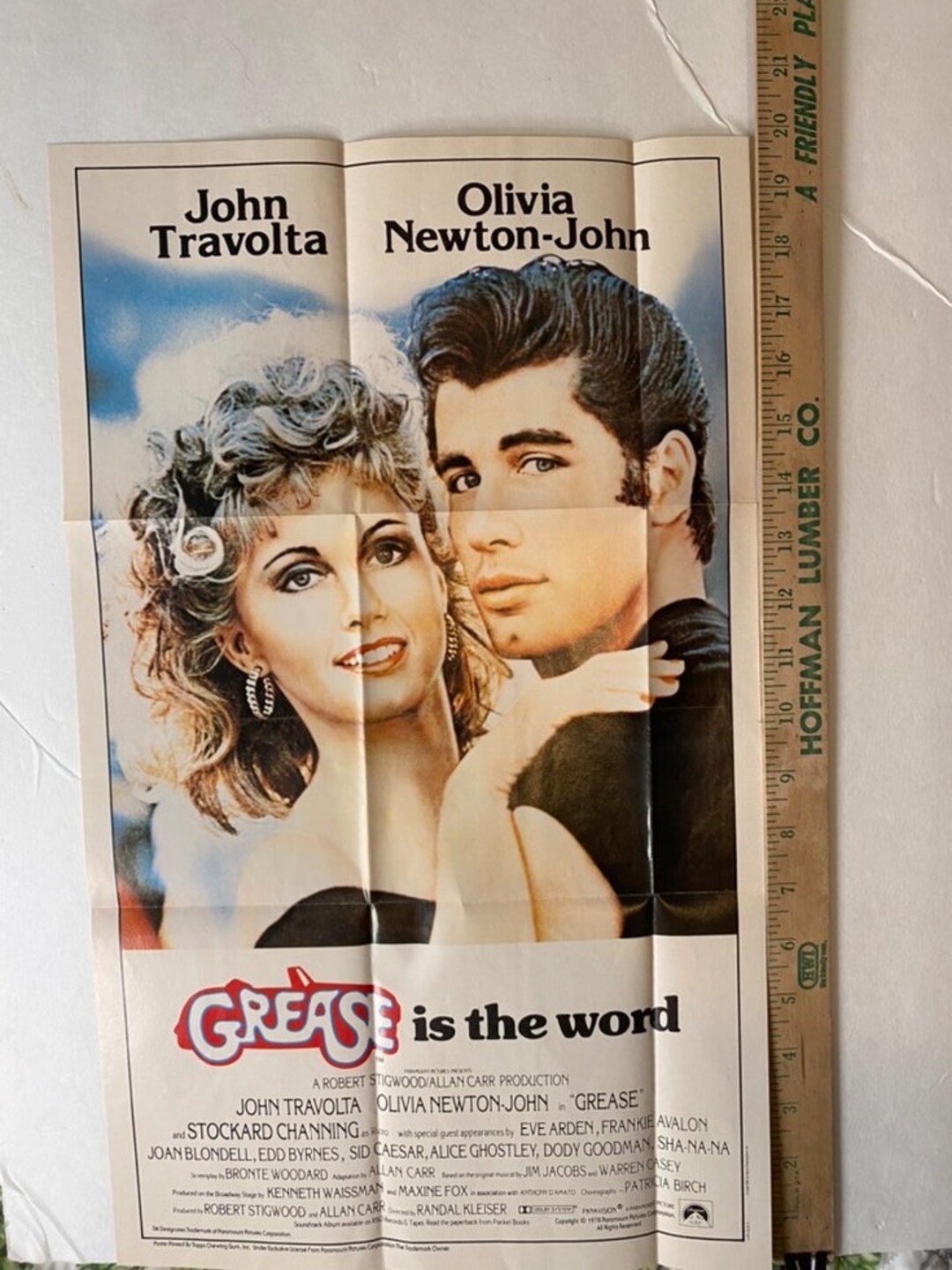 Poster 1981 Grease is the Word, Movie Poster, Topps Gum, Actress Olivia ...