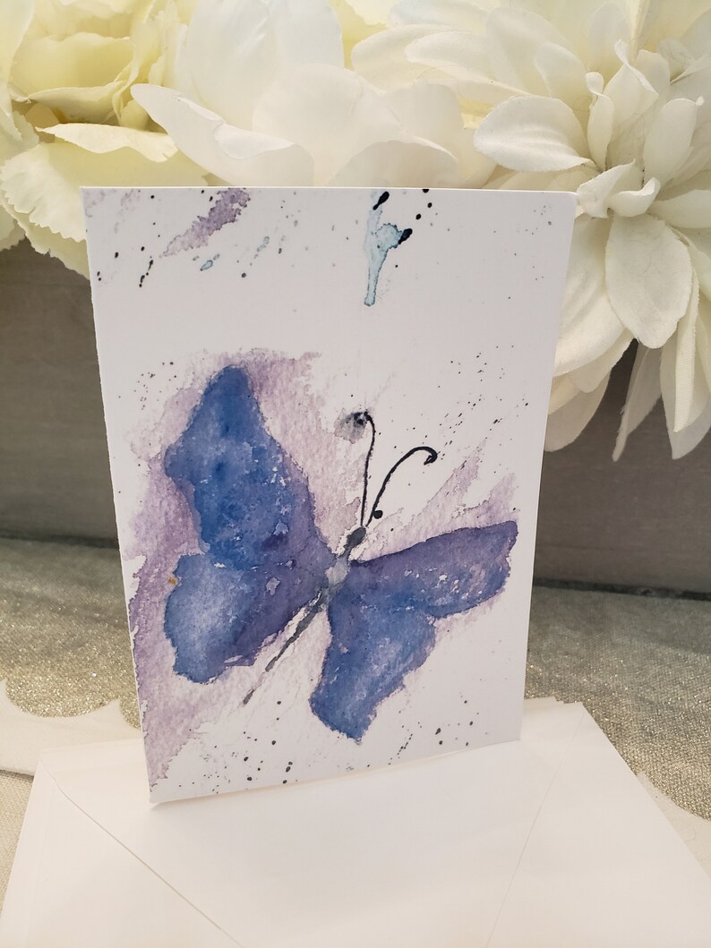 Whimsical Butterfly 3 - Folded Card - Etsy