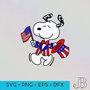 Snoopy Independence Day, Eps, Svg, Png, Dfx - Etsy