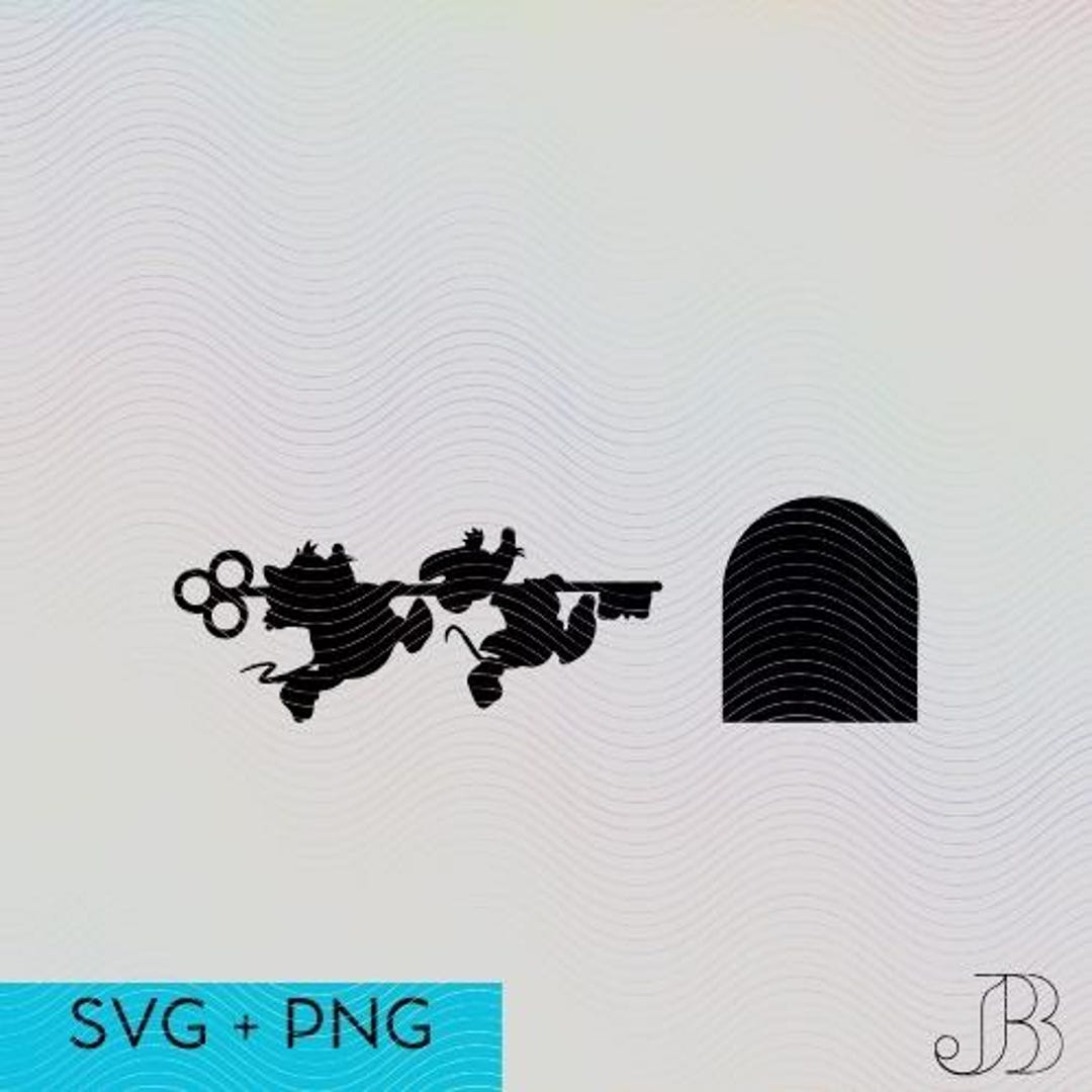 Jaq and Gus Hole SVG, Vector Cut File for Silhouette, Cricut, Stencil ...