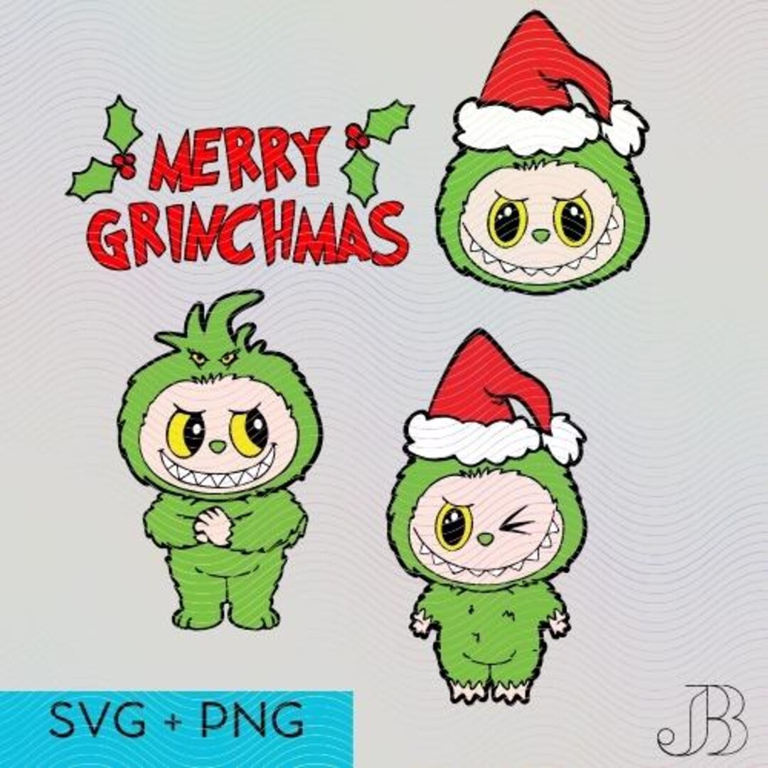 Labubu Grinch Svg and Png - Etsy UK
