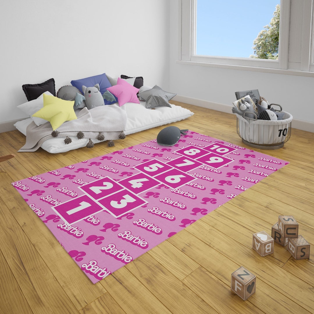 Cartoon Pattern Hopscotch Kids Play Rug, Hop and Count Play Rug ...