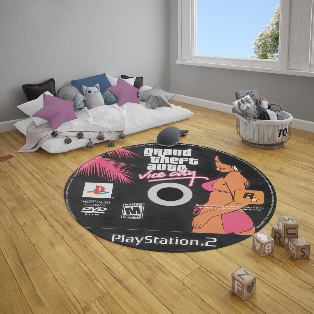 Video Game Round Rug, CD Rug, Retro CD Rug, Popular Game Rug, Video ...