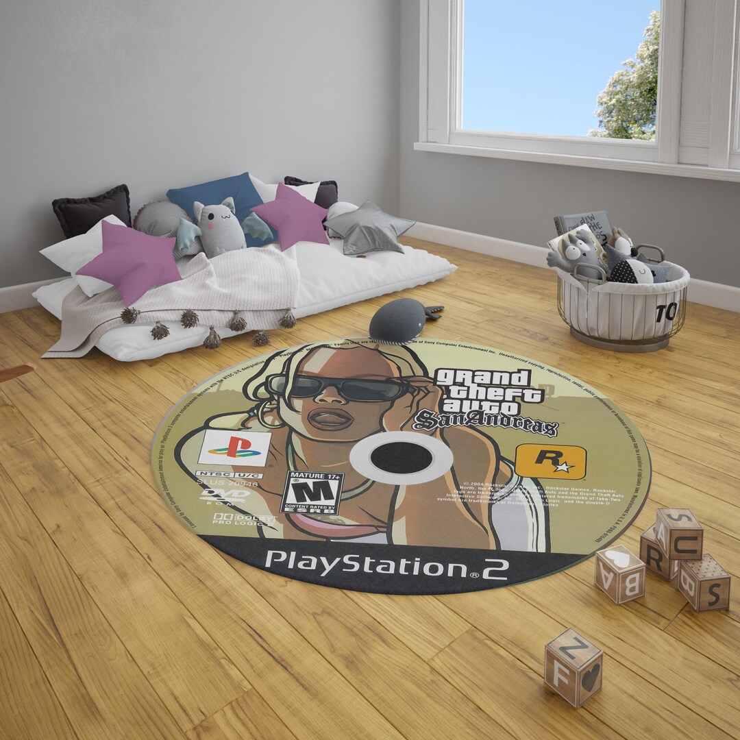 Video Game Round Rug, CD Rug, Retro CD Rug, Popular Game Rug, Video ...