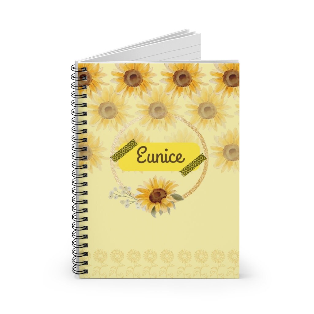 Personalized Cute and Unique Spiral Notebook.choose Own Font.free ...