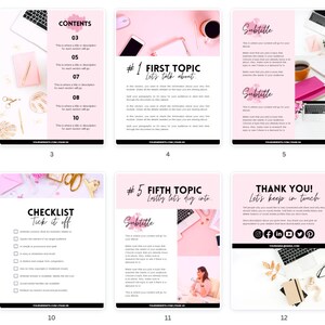 Ebook Canva Template, Editable Workbook, Coach Lead Magnet, Lady Boss ...