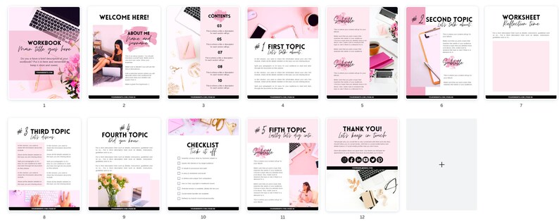 Ebook Canva Template, Editable Workbook, Coach Lead Magnet, Lady Boss ...