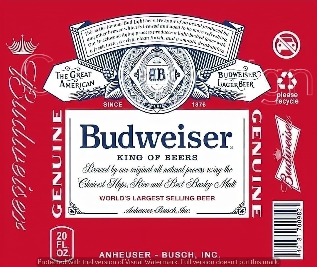 Digital Budweiser PNG - Etsy