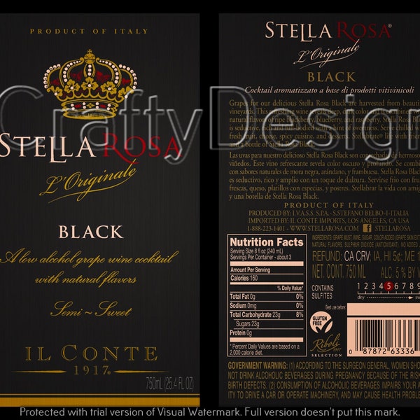 Stella Rosa Label - Etsy