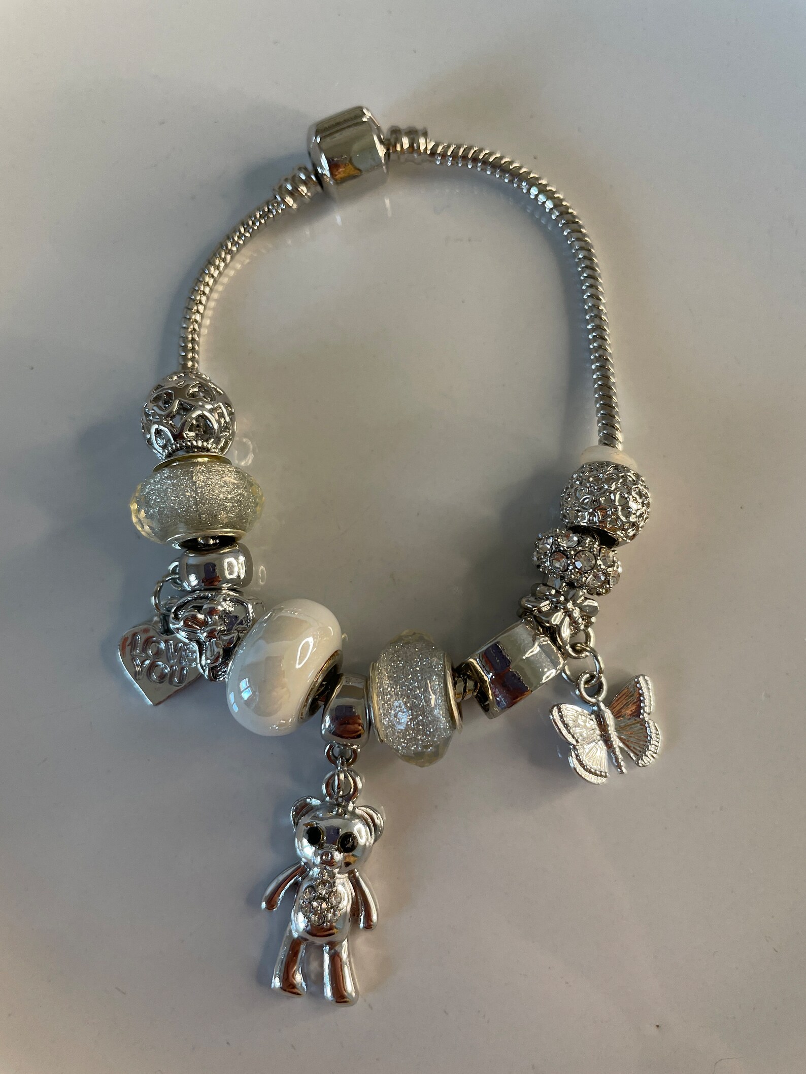 Pandora Style Charm Bracelet, Gift, Charm Bracelets for Women, Bangle ...