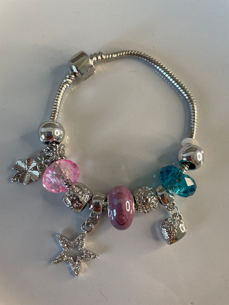 Pandora Style Charm Bracelet, Gift, Charm Bracelets for Women, Bangle ...