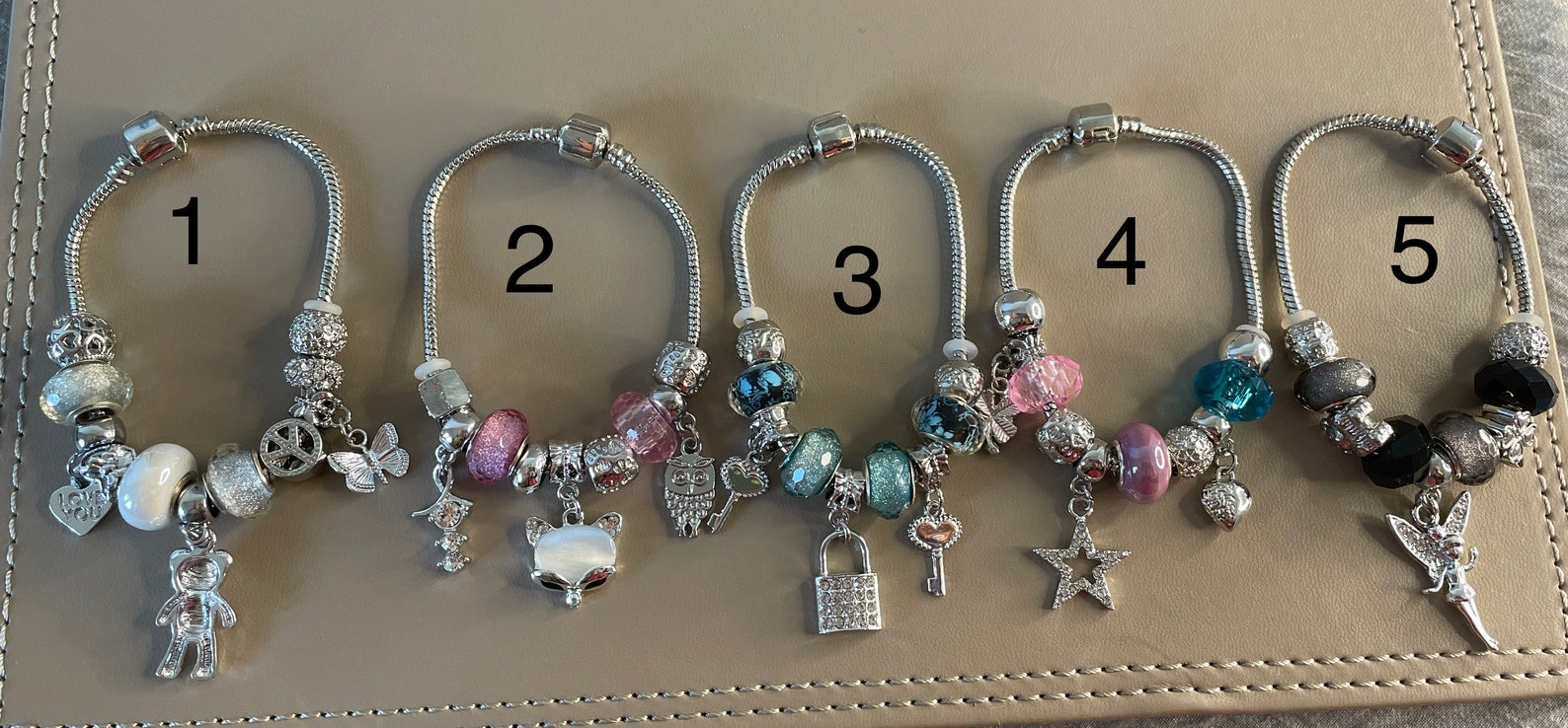 Pandora Style Charm Bracelet, Gift, Charm Bracelets for Women, Bangle ...