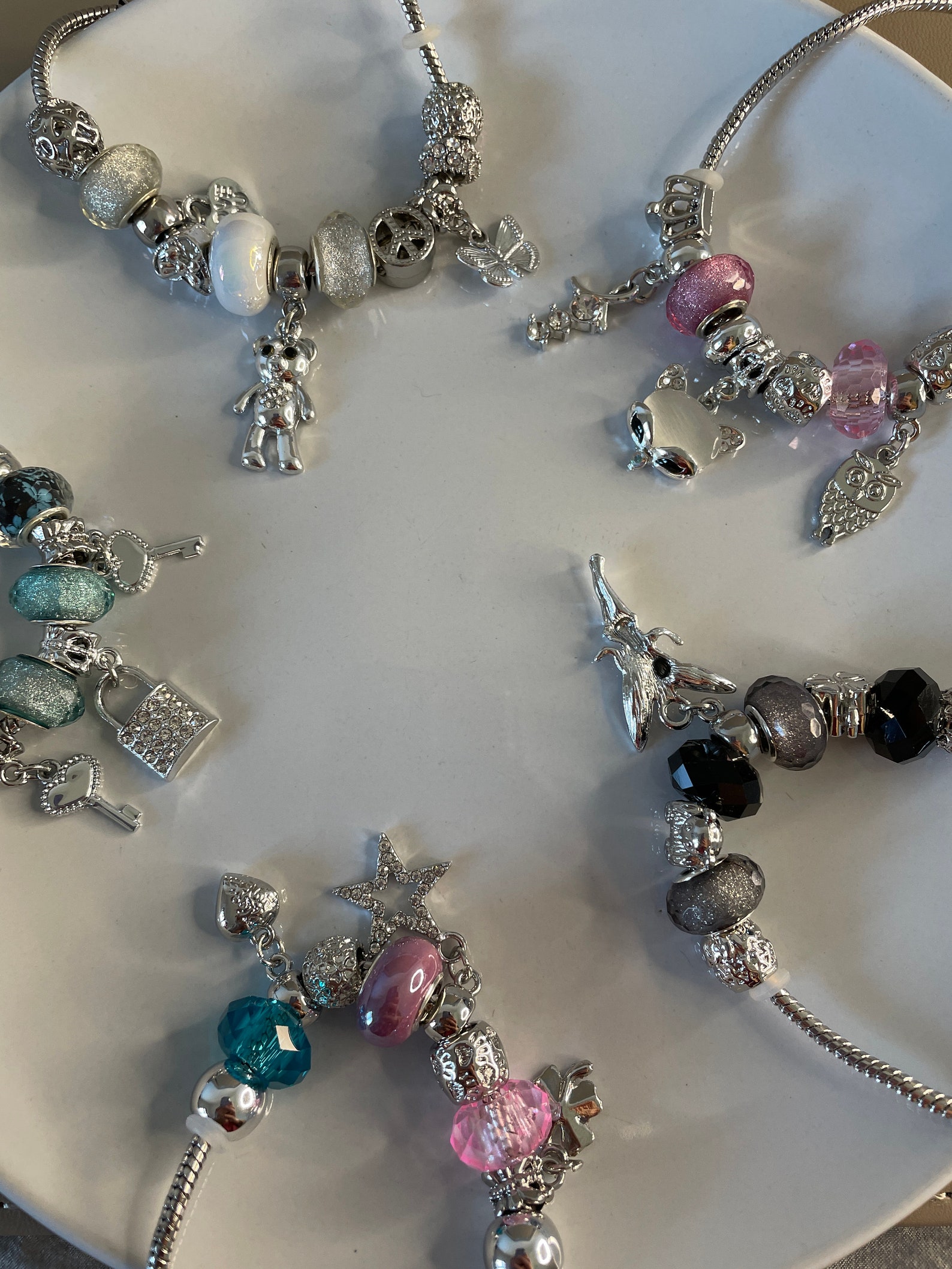 Pandora Style Charm Bracelet, Gift, Charm Bracelets for Women, Bangle ...