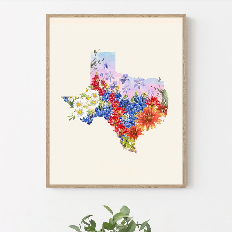 Texas Wildflower Print - Etsy