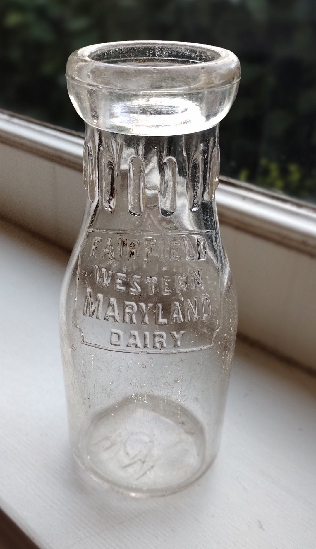 Milk Bottle - Fairfield Western Mariland Dairy - 1 Pint - Etsy
