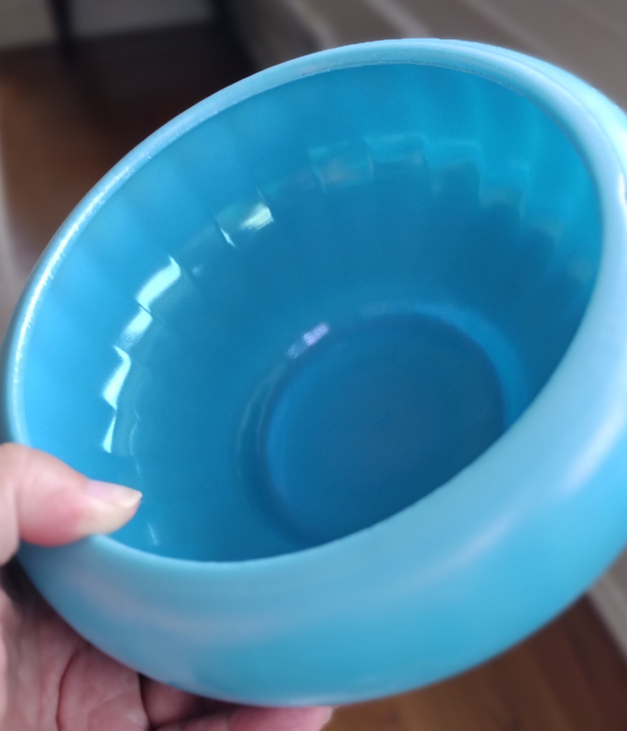 Northwood Stretch Glass / Carnival Glass Rosebowl in Jade Blue 662 With ...