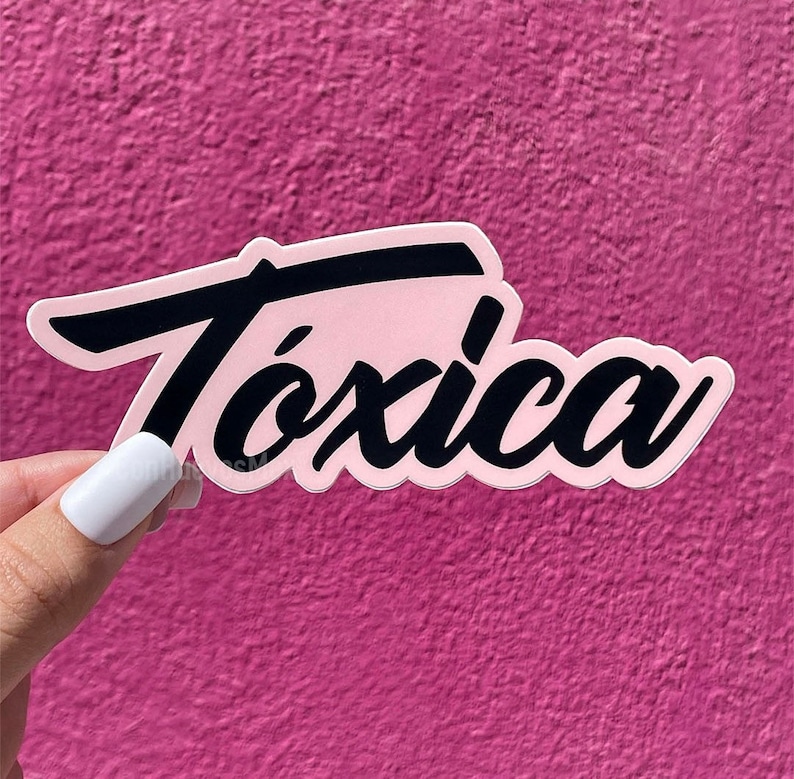Toxica Sticker Matte Stickers Tóxico Tóxica Calcomanía - Etsy