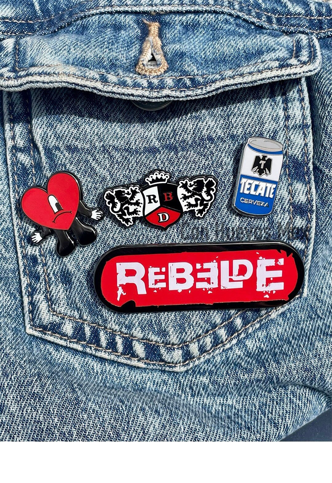 RBD Rebelde Metal Enamel Pin Rebelde Novelas Latina Mía Colucci Mexican Hat Pins Metalic Pin - Etsy