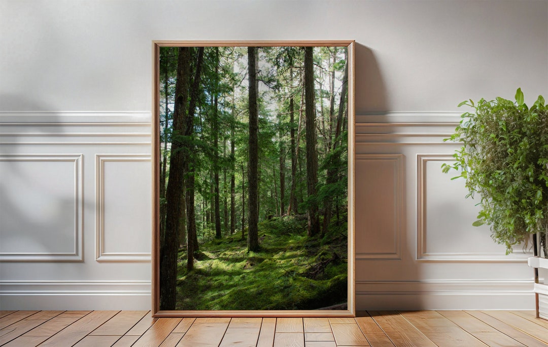 Green Forest Print Nature Wall Art, Printable Decor, Forest Photography ...