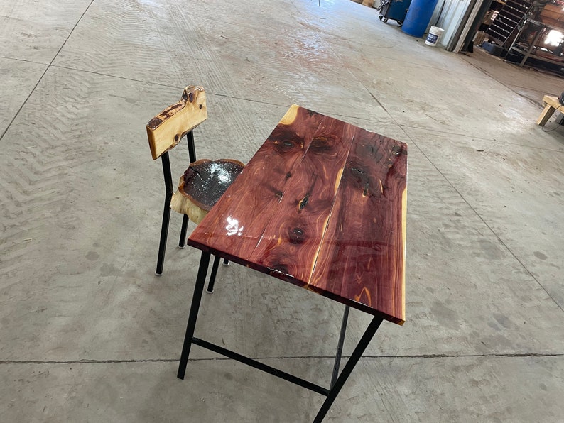 Custom Cedar Desk and Chair - Etsy