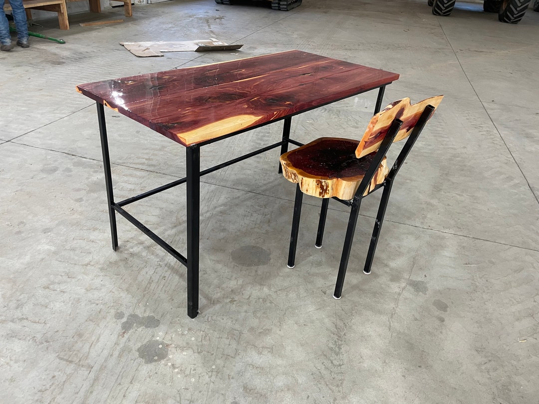 Custom Cedar Desk and Chair - Etsy