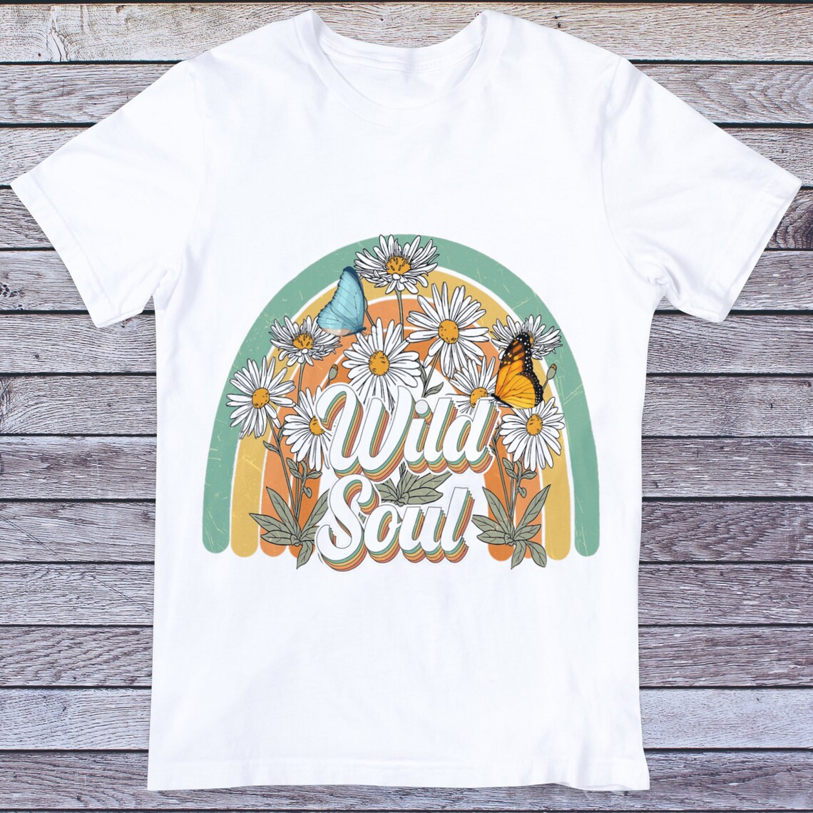 Wild Soul Png Wildflower Rainbow Png Retro Wild Soul - Etsy