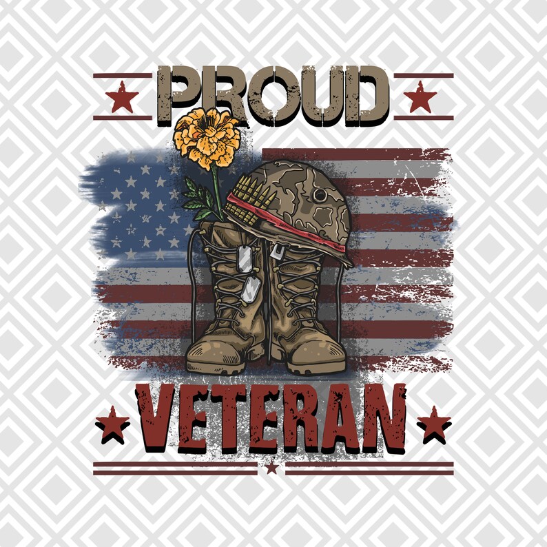Proud Veteran Veterans Day PNG Proud Veteran Sublimation - Etsy