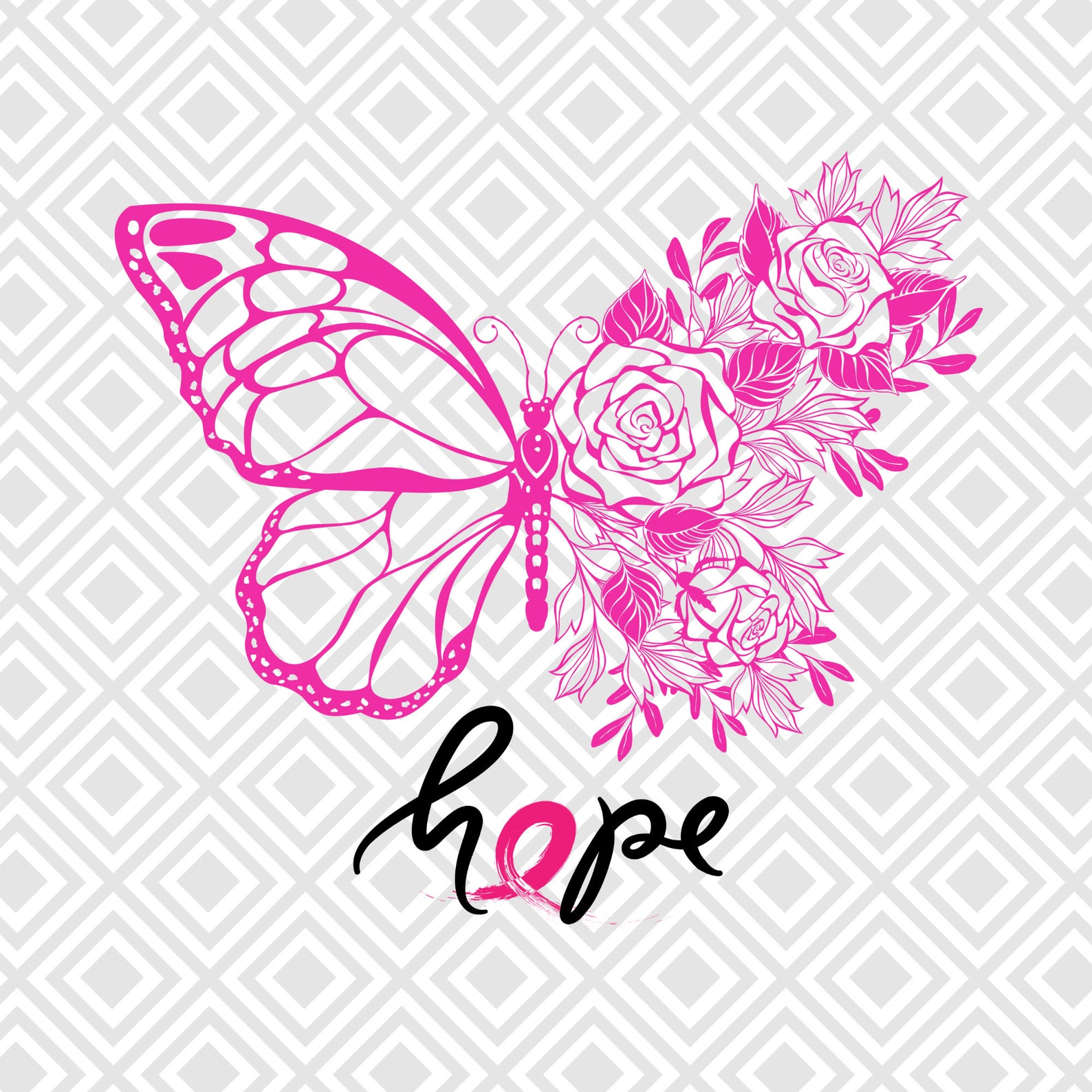 Hope Breast Cancer Png Butterfly Breast Cancer Awareness - Etsy